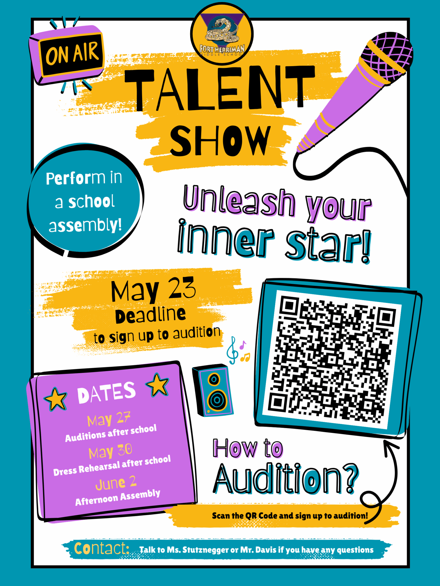 Talent Show Auditions – Fort Herriman Middle
